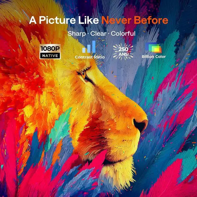 Smart Mini Projector with Ceiling Mount, Netflix-Officially-Licensed ...