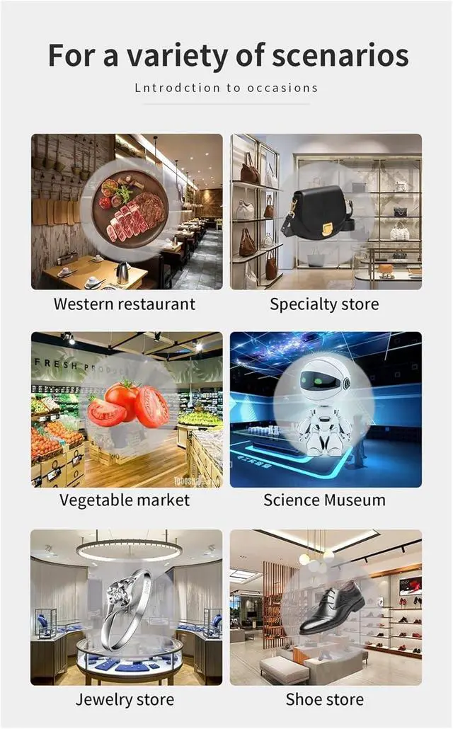 3D Hologram Fan, 20.5 Inches 624 LED Lamp Beads 3D Hologram Projector ...