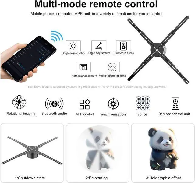 Holographic Fan,Advertising Machine,Holographic 3D Projector,Screenless ...