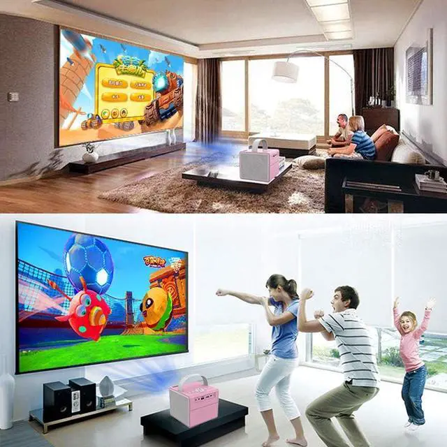 Hand-Held Portable Video Projector, 3D Mini LED HD 1080P Home Projector ...