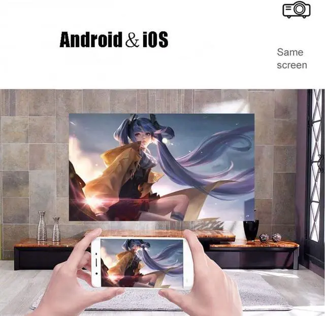 Projector, 1080P Portable Projector, Video Home Theater Projector for ...