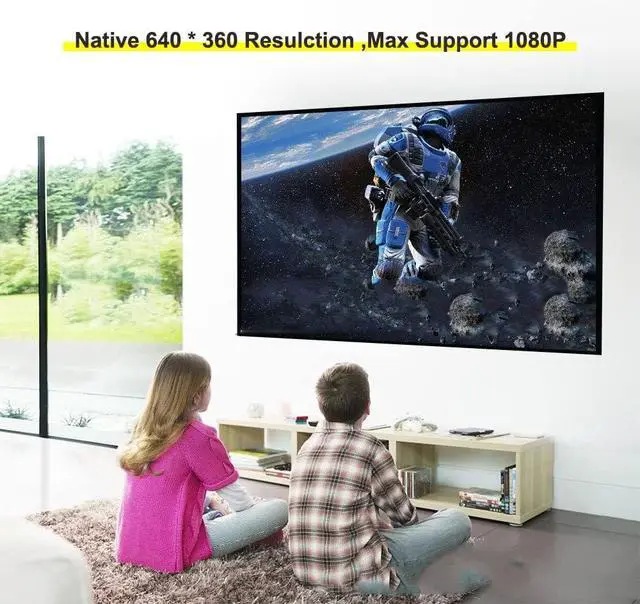 Portable Mini Projector: 1080P Projector and TV Boxes, Laptops, U Disks ...