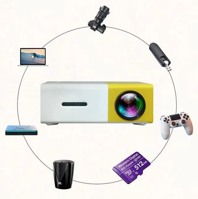 LED Portable Home Entertainment Projector,Mini Projector, Definition ...