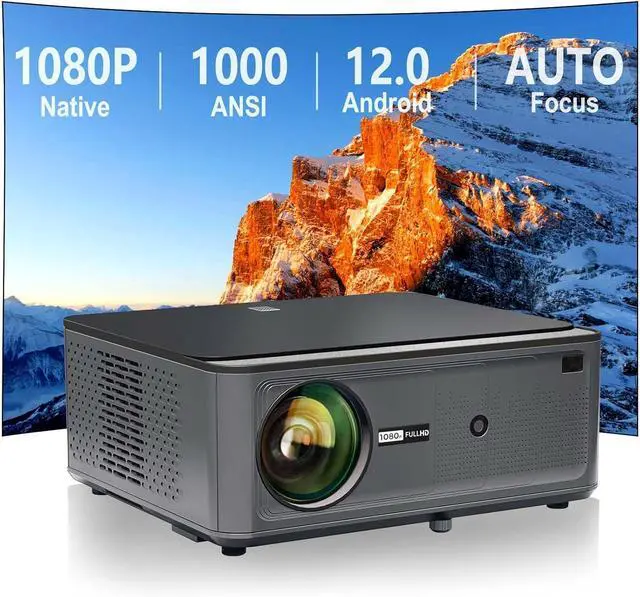 [1000 ANSI & Auto Focus] Projector with WiFi and Bluetooth, Native ...