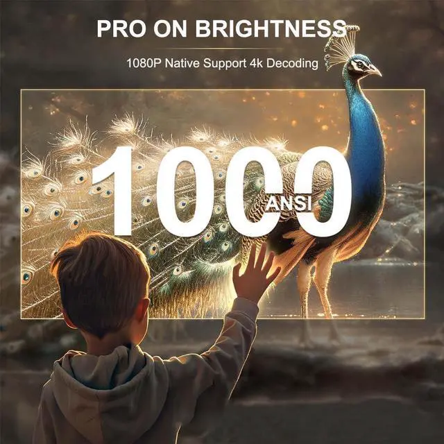 [1000 ANSI & Auto Focus] Projector with WiFi and Bluetooth, Native ...