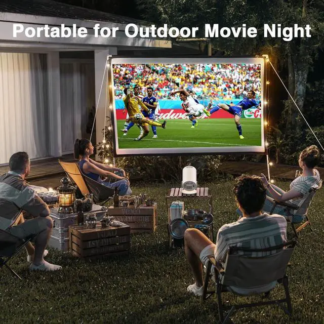 [Electronic Focus with Short Throw] PANSEBA Mini Projector with WiFi 6 ...