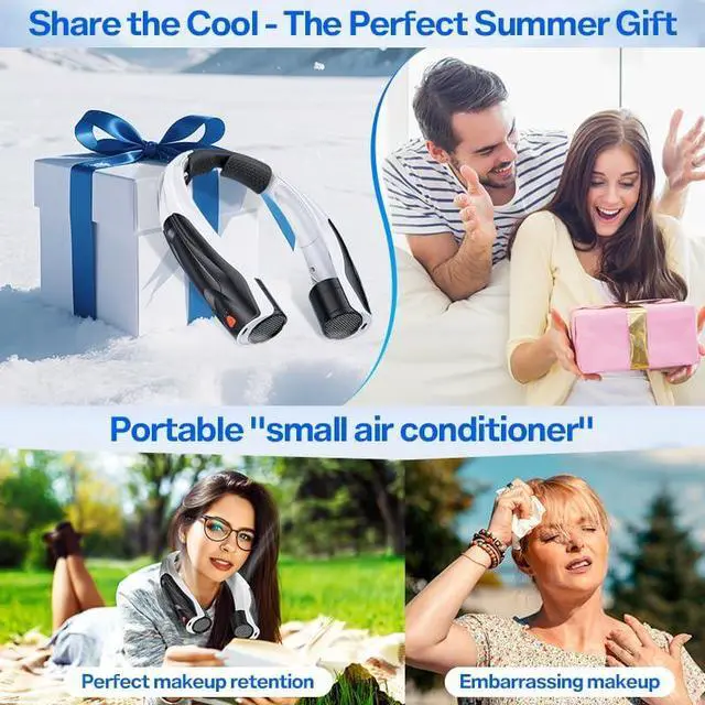 Portable Neck Fan Rechargeable: Free Hands Extra-long Battery Life ...