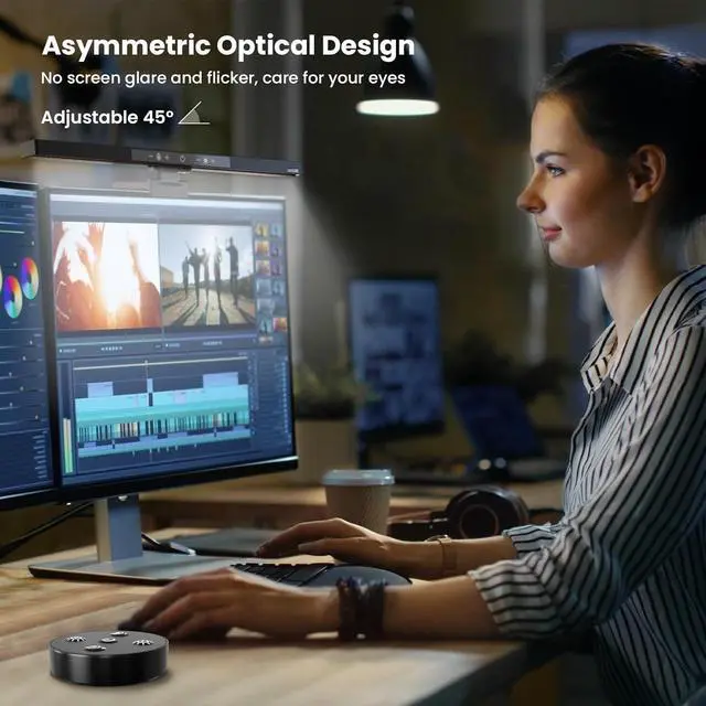 Monitor Light Bar with Remote Control, USB Computer Monitor Lamp, Eye ...