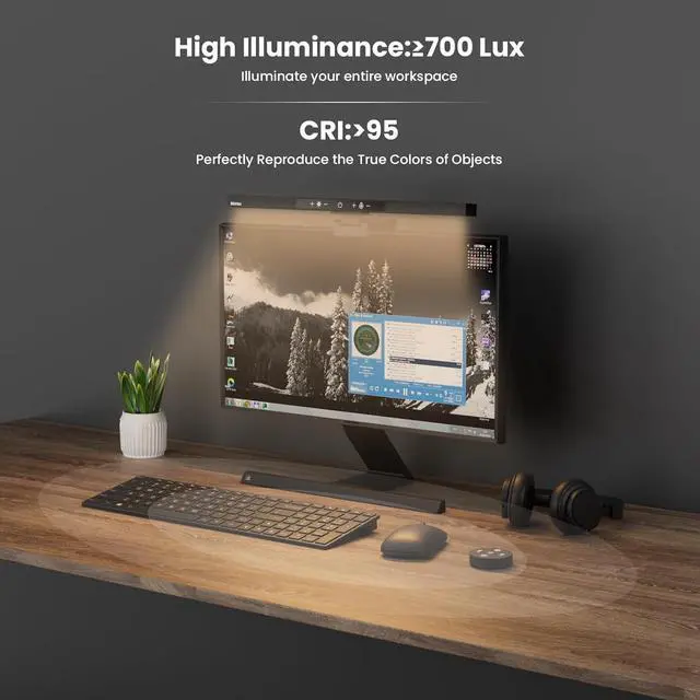 Monitor Light Bar with Remote Control, USB Computer Monitor Lamp, Eye ...