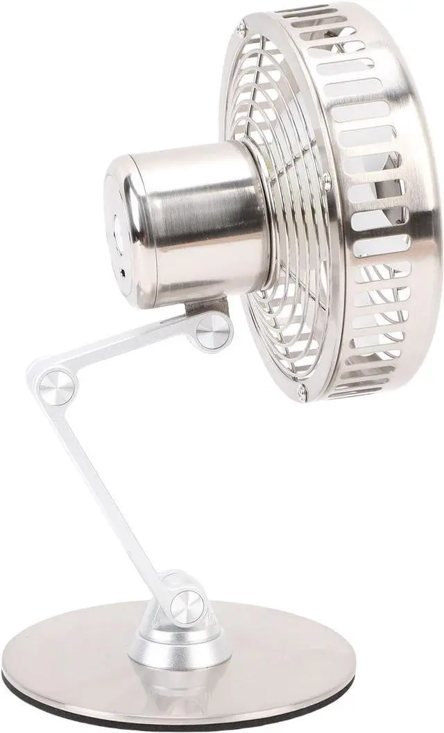 GLOGLOW USB Desk Fan, 3 Speed Adjustable, Quiet Metal Retro Design, 360 ...