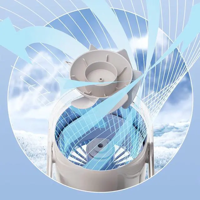 Rechargeable Fan 100 Wind Speed Automatic Swing Whisper Quiet Operation ...