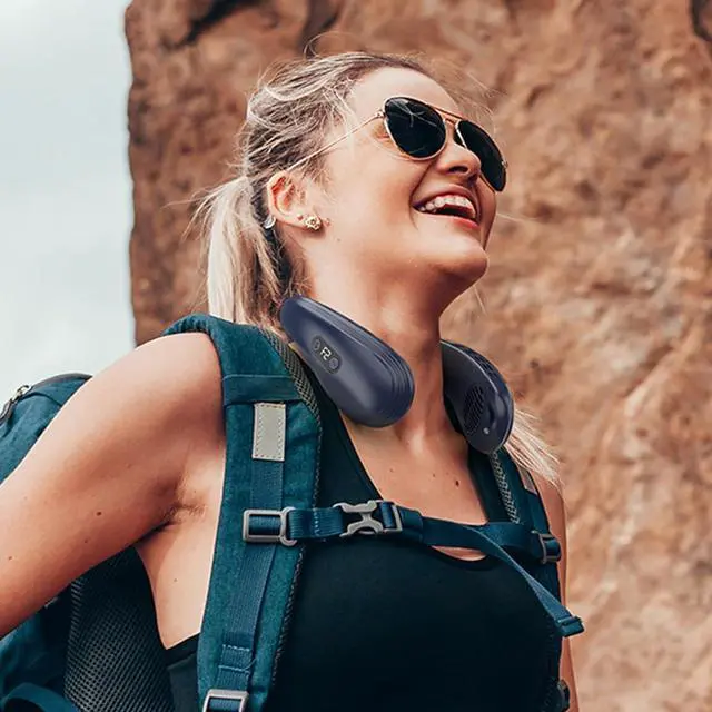 Wearable Fan Back 3 Speed Cooling Fan Bladeless Portable Quiet Air ...