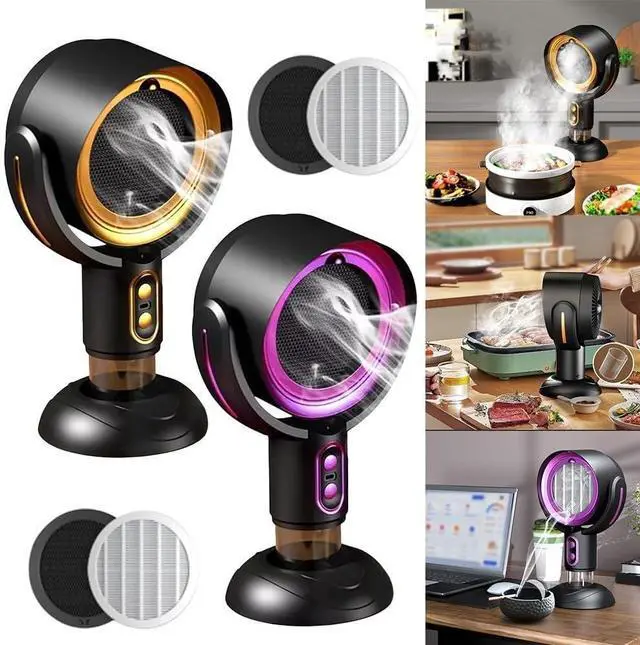 Portable Desktop Exhaust Fan with USB Charging Adjustable Speed and ...