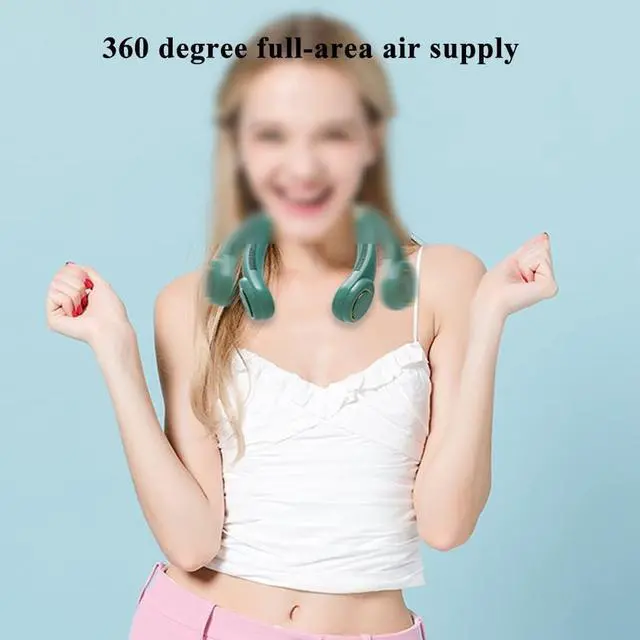 Home 3 Speed Adjustable Neck Fan, USB Rechargeable Bladeless Fan, USB ...