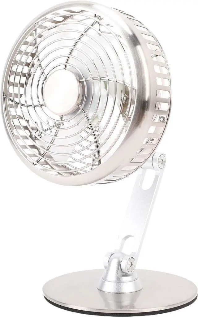 GLOGLOW USB Desk Fan, 3 Speed Adjustable, Quiet Metal Retro Design, 360 ...