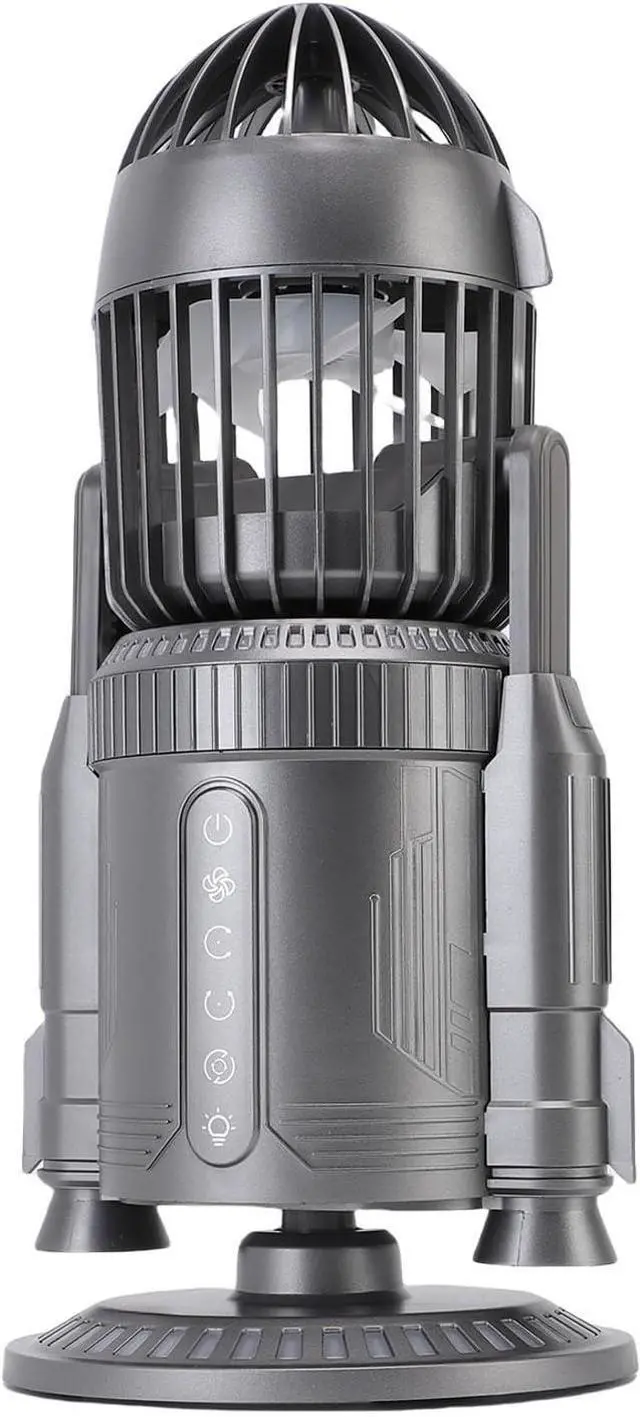 Portable Misting Fan, Creative Rocket Desktop Fan with 360° Rotation ...
