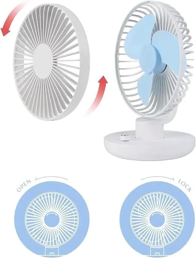 Mini Fan Strong Air Flow Foldable Personal Mini Fan Rechargeable ...