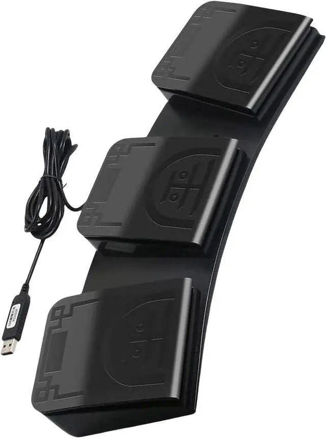 3 USB Foot Pedal Programmable Keyboards Action Commands For Gaming ...