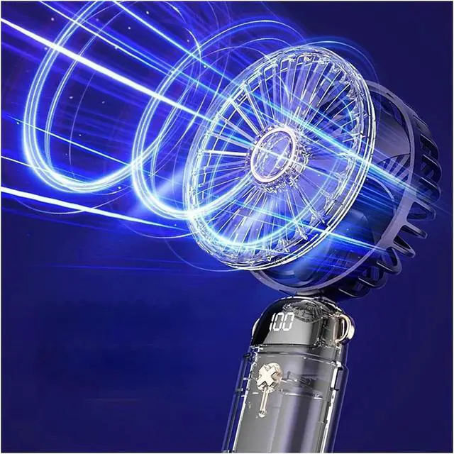USB Handheld Mini Fan Foldable Portable Neck Hanging Fans 5 Speed ...