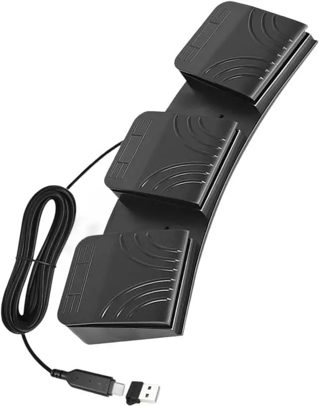 Programmable USB Triple Foot Pedal 3 Customizable Keyboard Control Game ...
