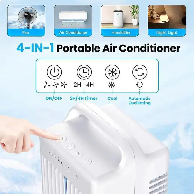 Humidifier with Cooling Fan Desktop SprayFan for Office Practical ...