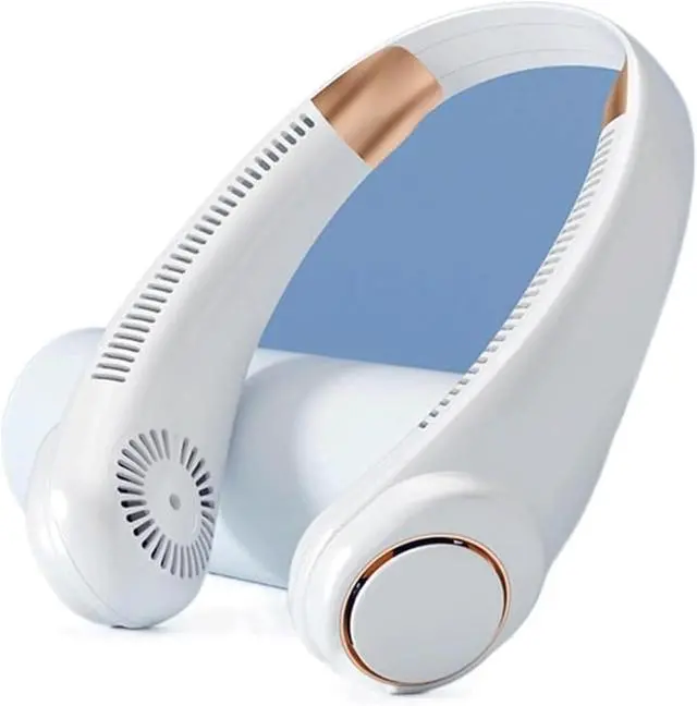 Home 3 Speed Adjustable Neck Fan, USB Rechargeable Bladeless Fan, USB ...
