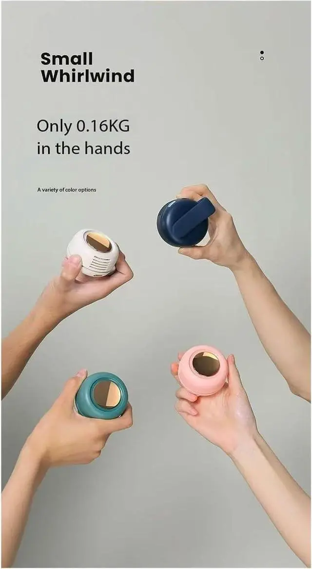 Portable Mini Fan, 360° Adjustable, 3 Speed Settings, USB Rechargeable ...