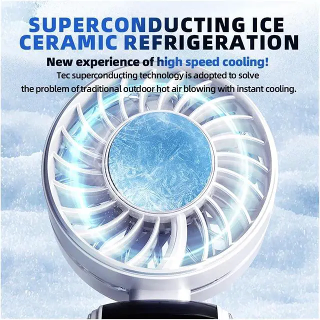 Mini Handheld Fan, Electric Fan Ice Compress High-speed Fan Handheld ...