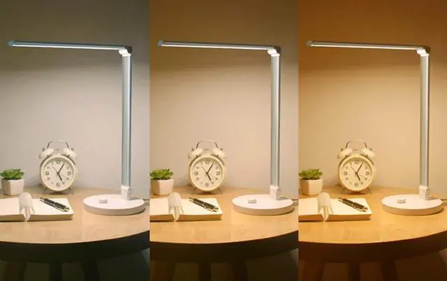USB LED Dimmable Table Lamp with 3 Color Temperatures and 5 Brightness ...