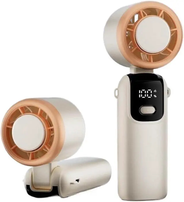 Mini Handheld Fan, 100-Speed Ice-Ceramic Cooling Fan Foldable & 90 ...