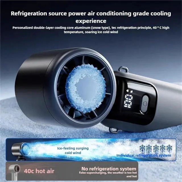 Mini Handheld Fan, 100-Speed Ice-Ceramic Cooling Fan Foldable & 90 ...