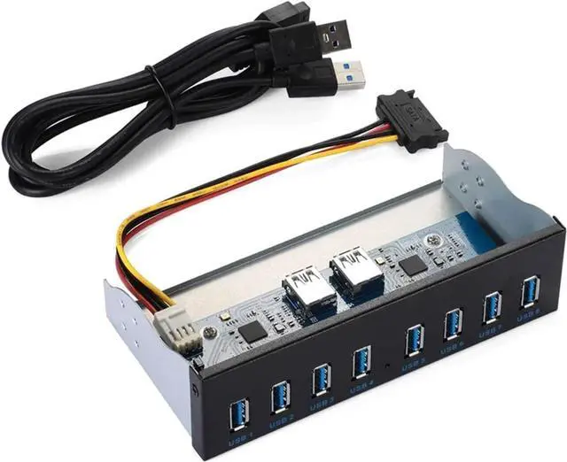 7-8 Ports USB 3.0 2.0 HUB 5.25 inch Front Panel Optical Drive Bracket ...