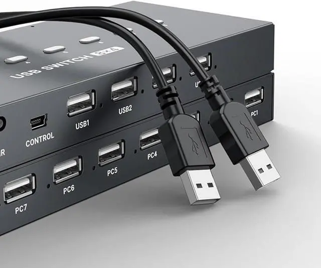 USB2.0 Manual Sharing Switching Printer Sharing Device USB Hub 8 Inputs ...