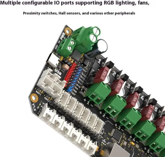 6 Port Industrial USB 2.0 Hub 7.5A Printer Hole Sensor Programmable ...