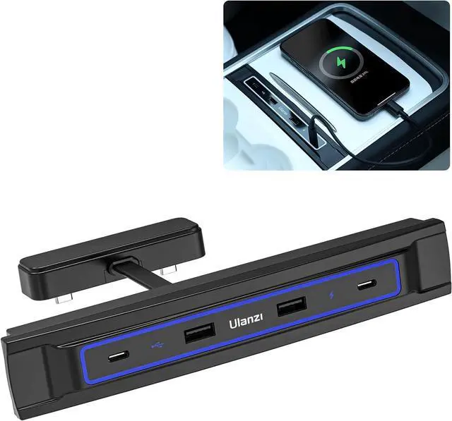 VIJIM Tesla USB Hub for Model Y 2021-2024 Model 3 2021-2023 Center ...