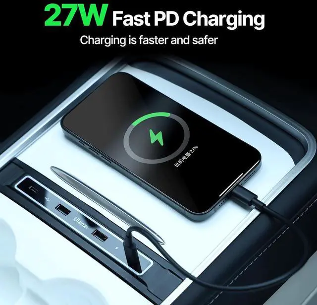 VIJIM Tesla USB Hub for Model Y 2021-2024 Model 3 2021-2023 Center ...