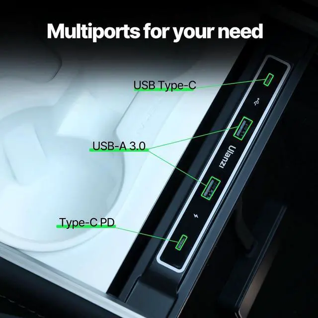 VIJIM Tesla USB Hub for Model Y 2021-2024 Model 3 2021-2023 Center ...