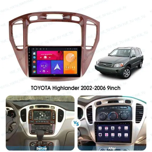 9inch 2DIN Installation Dash Kit fits for Toyota Highlander 2001-2007 ...