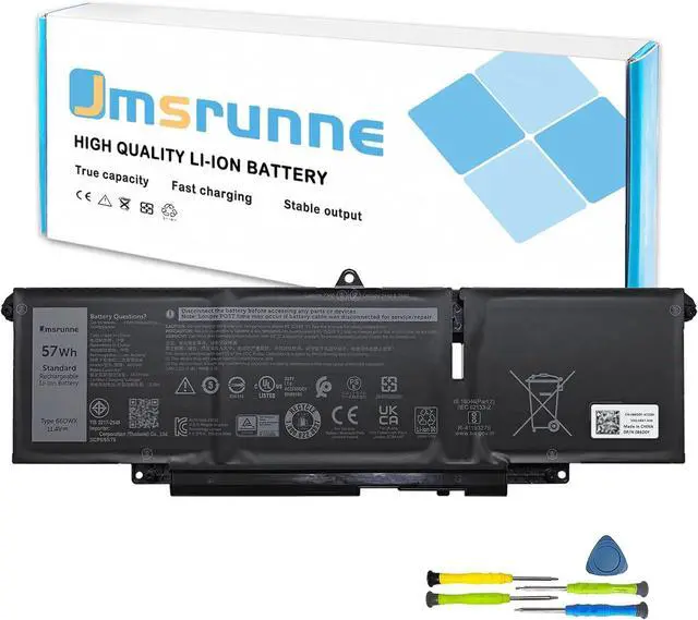 57Wh 66DWX Laptop Battery Replacement for Dell Latitude 7440 7450 7340 ...