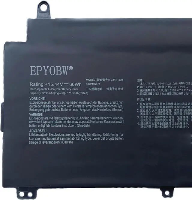 C41N1828 Laptop Battery 60Wh 3890mAh 15.44V Compatible with Asus ROG ...