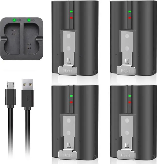 4-Pack 6040mAh Battery Replacement For Ring-Doorbell Camera 1/2/3/4/3 ...