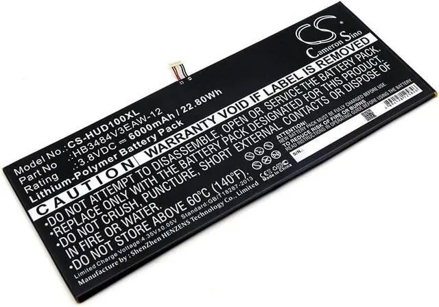 6000mAh Tablet Replacement Battery for d-01H,dtab,M2-A04L,Mediapad M2 ...