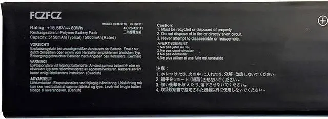 C41N2311 Battery 80Wh Replacement for Asus ROG Ally X Ally X (2024 ...