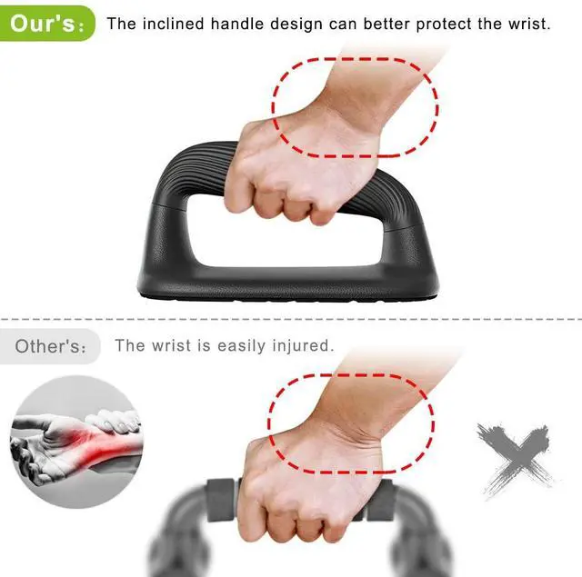 Push Up Bars, Pushup Stands, Anti-Slip Soft Plastic Push Up Handles ...