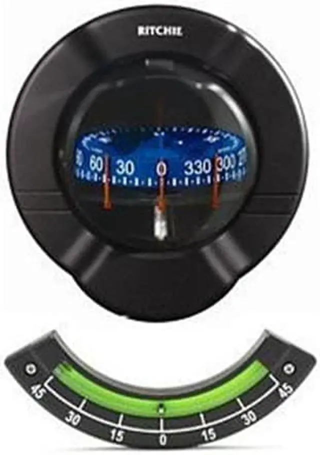 Ritchie SR-2 Venture Bulkhead Mount Sail Boat Compass w/Clinometer ...