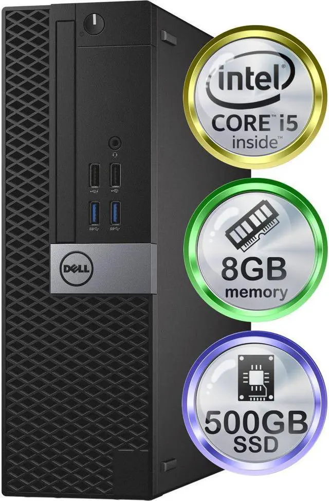 Refurbished: Dell Optiplex 7040 Desktop Computer | Quad Intel i5 (3.2) | 8GB DDR3 RAM | 500GB ...