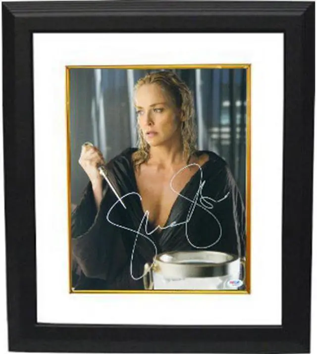 Sharon Stone signed Basic Instinct 2 11x14 Photo Custom Framed Holding ...