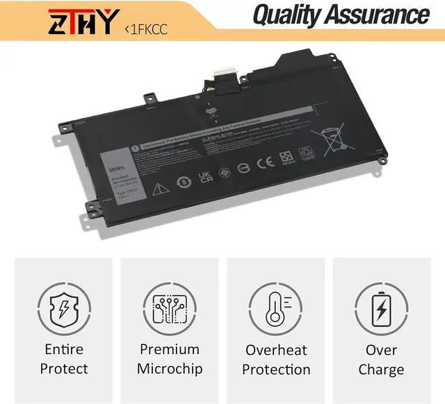 ZTHY 1FKCC Laptop Battery Replacement for Dell Latitude 7200 7210 2-in ...