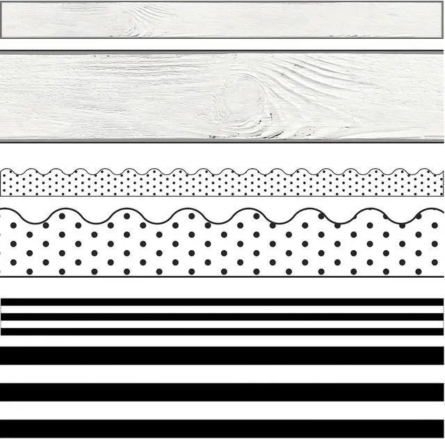 Carson-Dellosa Borders f/Bulletin Brds Stripes/Dots Indust Chic 111' MI 145097 - Newegg.com