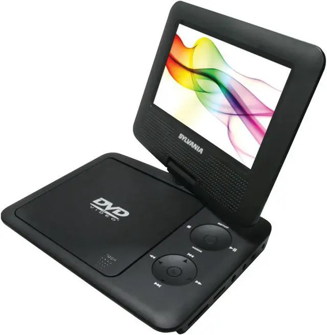 Sylvania SDVD7027 BLACK 7" Swivel-Screen Portable DVD Player ,Black ...